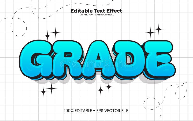 Grade Editable Text Effect in Modern Trend Style Stock Vector ...