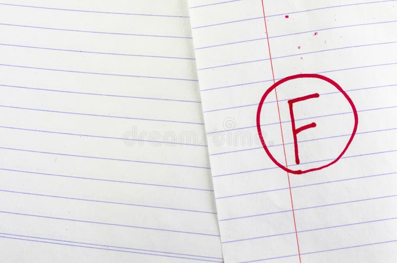 Book Report Term Paper School Essay Failing Grade Stock Photo - Image ...