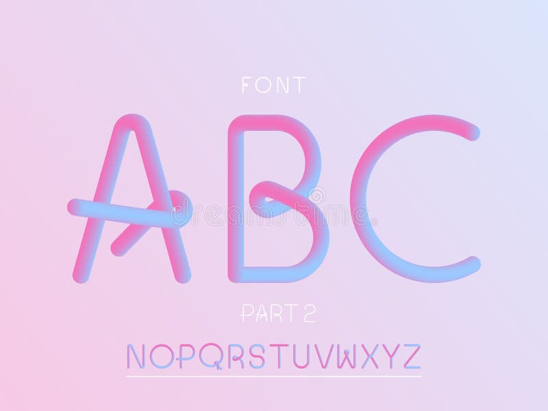 Grade 1 Font. Vector Alphabet Letters Stock Vector - Illustration of ...