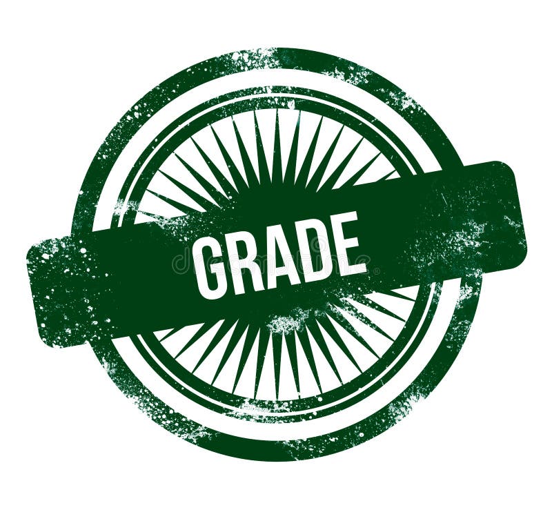 Grade - green grunge stamp stock illustration. Illustration of market ...