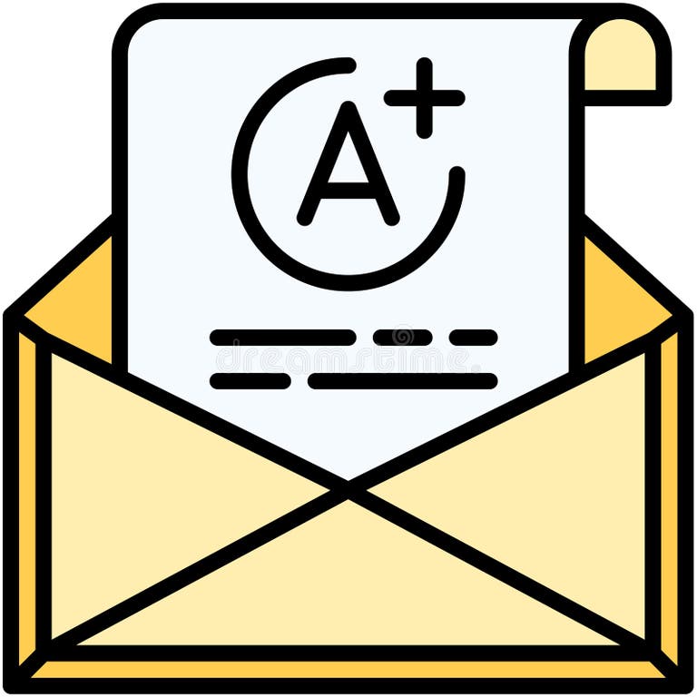 Grade Icon, High School Related Vector Illustration Stock Vector ...