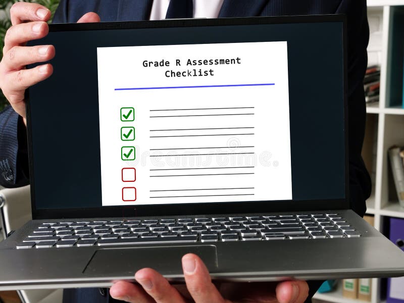 Grade R Assessment Checklist Sign on the Page Stock Photo - Image of ...