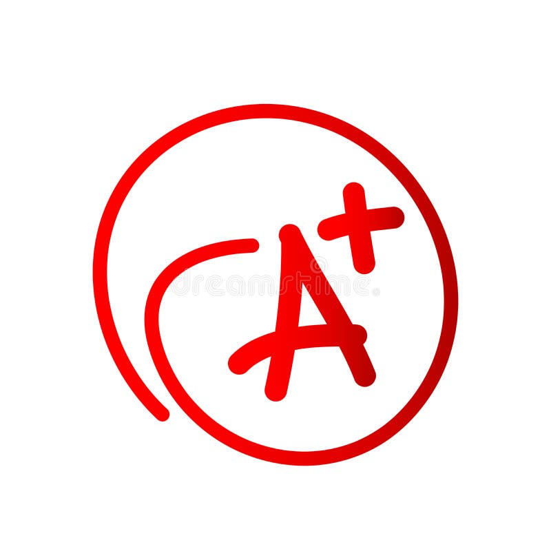 Grade Result - a Plus Icon Hand Drawn Vector Icon Grade with Plus in ...