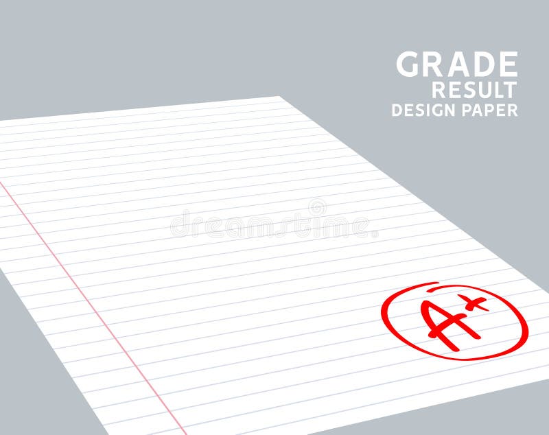 Grade Result a Plus. Hand Drawn Vector Grade a Plus in Red Circle Stock ...