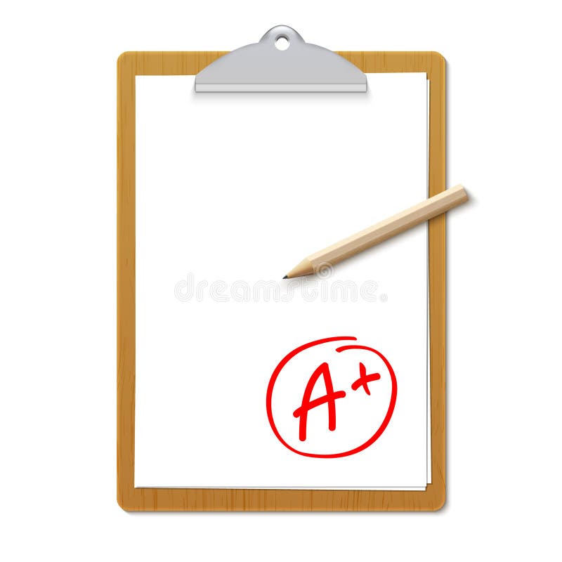 Grade Result a Plus. Hand Drawn Vector Grade a Plus in Red Circle Stock ...