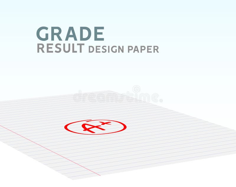 Grade Result a Plus. Hand Drawn Vector Grade a Plus in Red Circle Stock ...