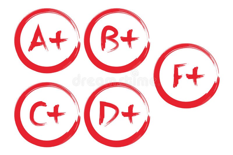 Grade Results Set. Hand Drawn Vector Grade in Red Circle. Stock Vector ... Grade Results Set. Hand Drawn Vector Grade in Red Circle. Stock Vector ...