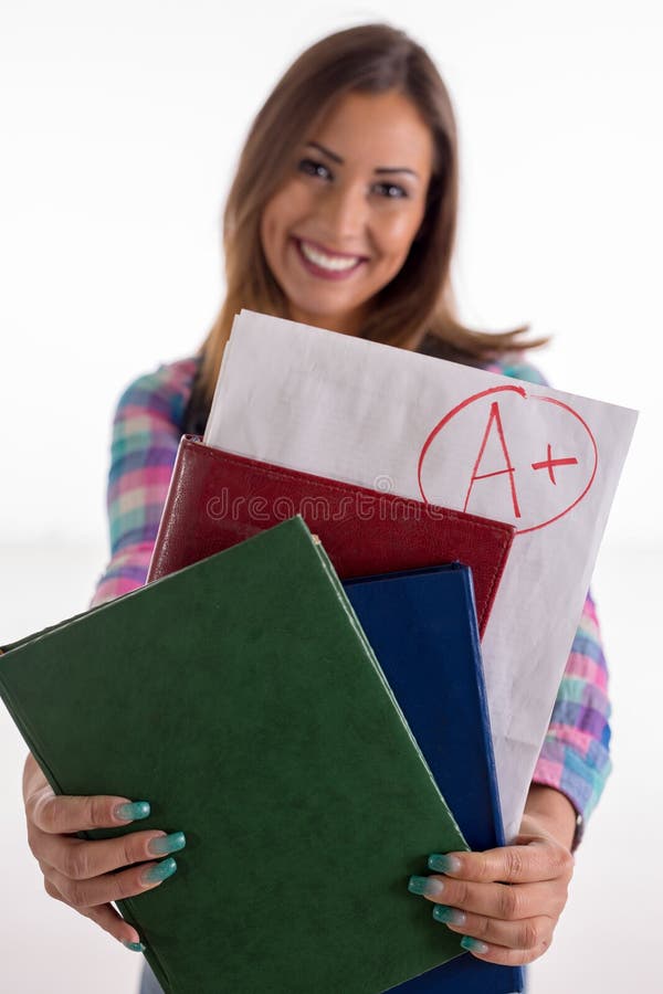 Grade A Student Bragging And Smiling Stock Photo - Image of ...
