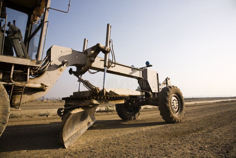 Grader stock photo. Image of control, machinery, road - 17816266