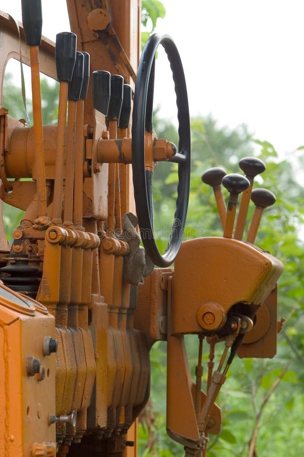 Grader controls stock image. Image of roads, yellow, construction - 11341