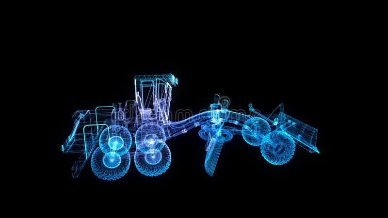 Grader Formation from Abstract Polygonal Line. Model Tractor in Motion ...