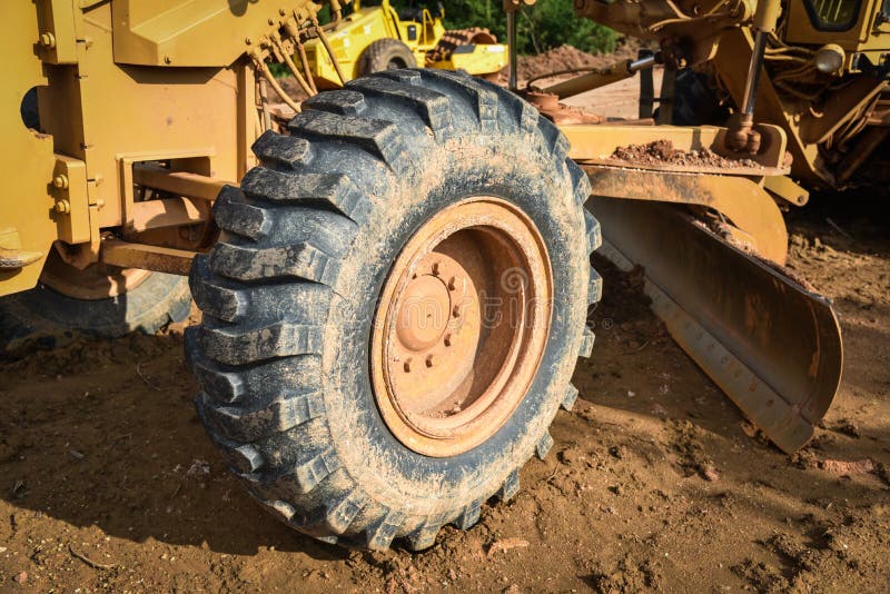 Grader stock photo. Image of moving, closeup, excavation - 100615316