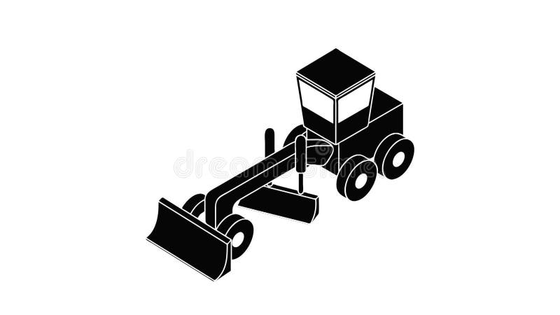 Motor Grader Machine Icon Animation Stock Video - Video of background ...