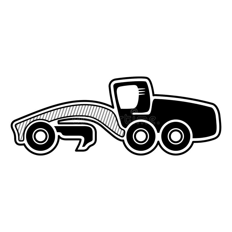 Grader icon stock vector. Illustration of mover, grader - 52627720