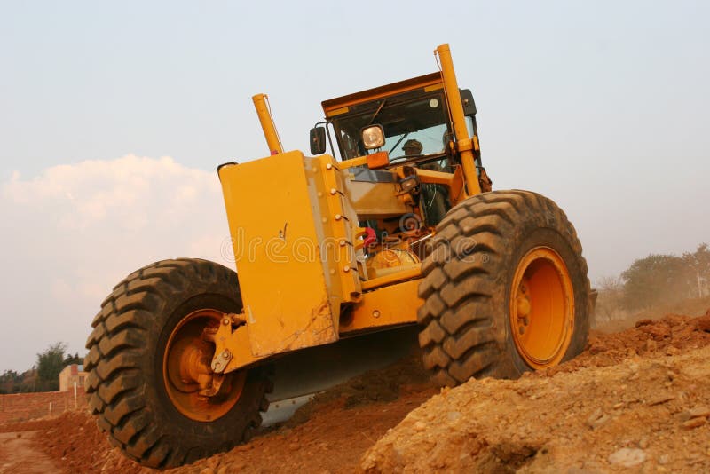Grader machine stock photo. Image of sand, metal, grader - 196480