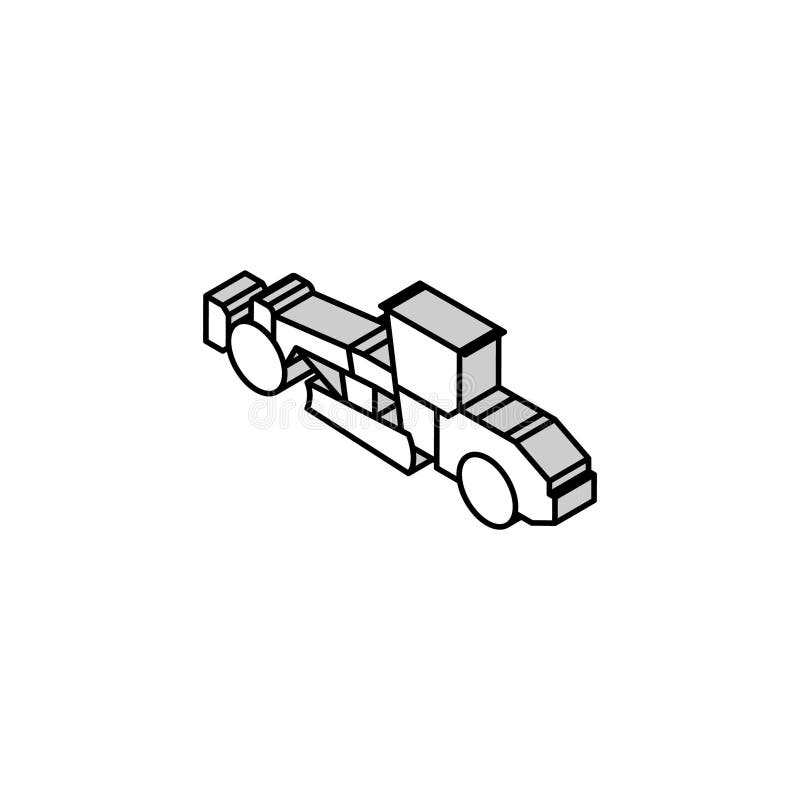 Grader Machine Construction Vehicle Isometric Icon Vector Illustration ...