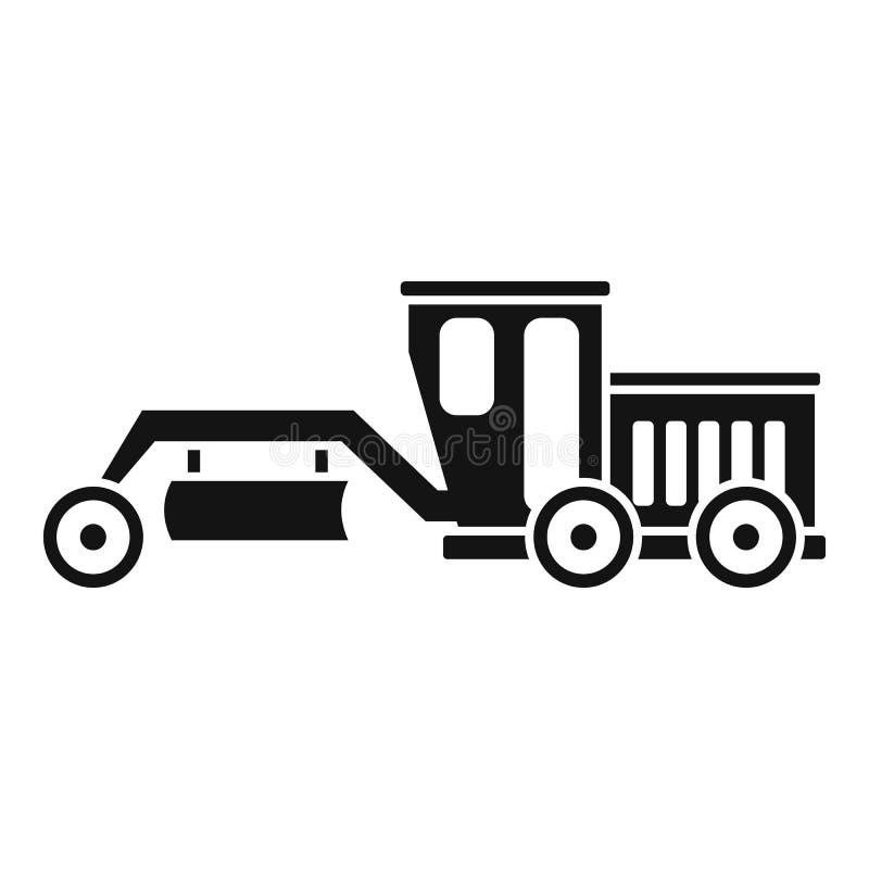 Grader Machine Demolition Icon, Simple Style Stock Vector ...