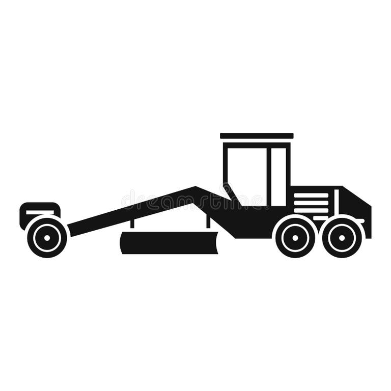 Grader Machine Heavy Icon, Simple Style Stock Vector - Illustration of ...