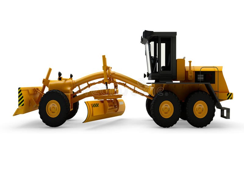 Grader machine isolated stock illustration. Illustration of heavy ...
