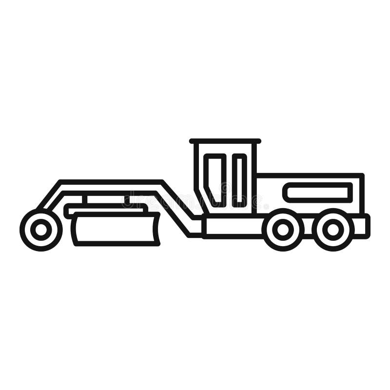 Grader Outline Style Stock Illustrations – 134 Grader Outline Style ...