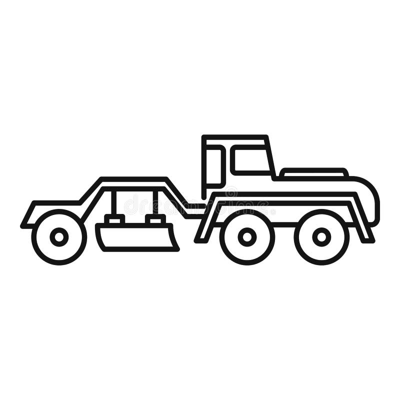 Grader Outline Style Stock Illustrations – 259 Grader Outline Style ...