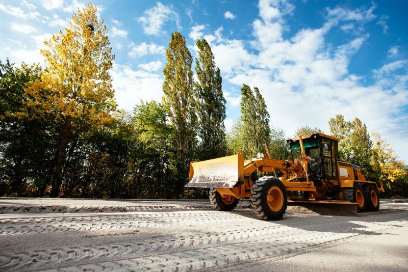 Grader Construction Grader Industrial Machine on Construction of New ...