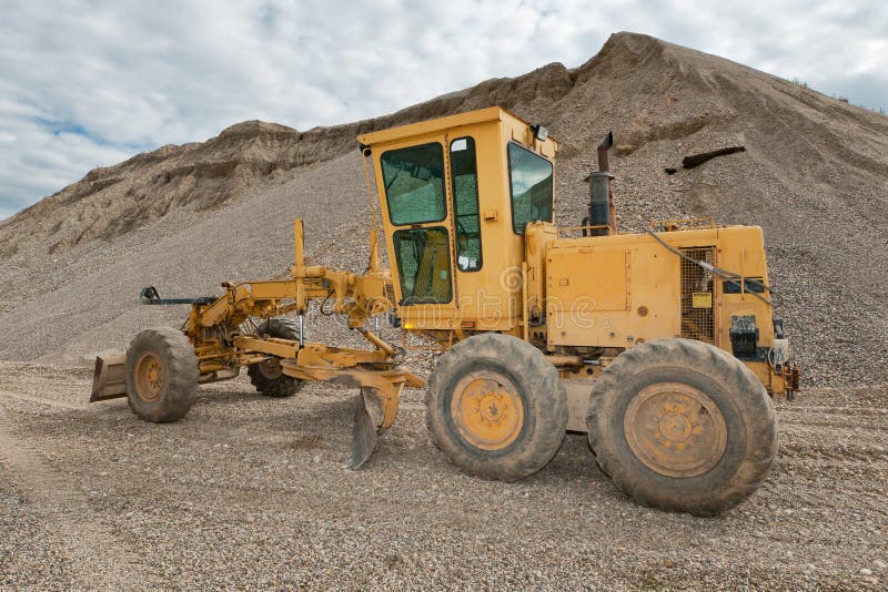 Grader Road Construction Grader Industrial Machine on Construction of ...