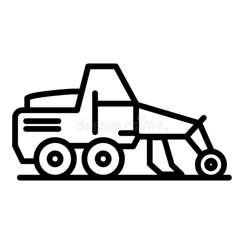 Grader Outline Style Stock Illustrations – 134 Grader Outline Style ...