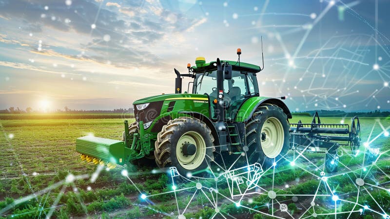 The Grader Works at the Construction Site. the Concept of a Smart Grader. a Smart Construction ...