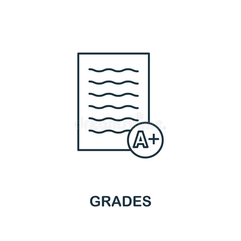 Grades outline icon stock vector. Illustration of result - 120970215