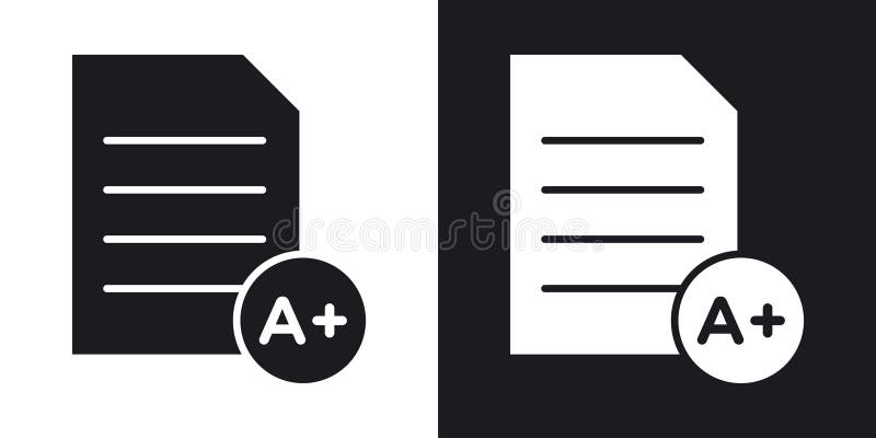 Grades Thin Line Vector Icon Set Stock Vector - Illustration of group ...