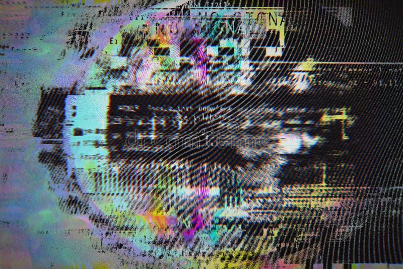 Glitch Banner Vervormde Glitch Doopvont in Ontwerpmalplaatje Met ...