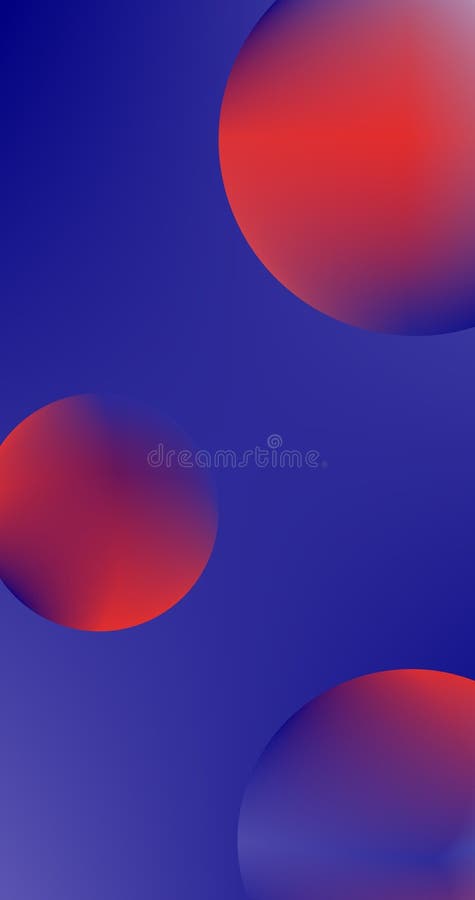 Gradient Abstract Background with Red and Blue Balls. Vector ...