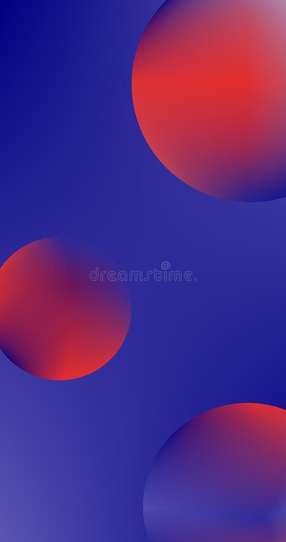 Gradient Abstract Background with Red and Blue Balls. Vector ...