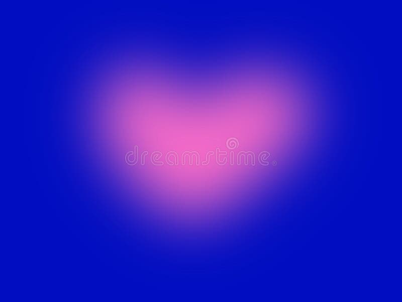 Gradient Abstract Blue Background with Pink Heart in the Middle Stock ...