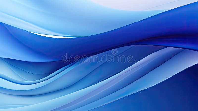 Gradient Abstract Blue Waves Background Stock Illustration ...