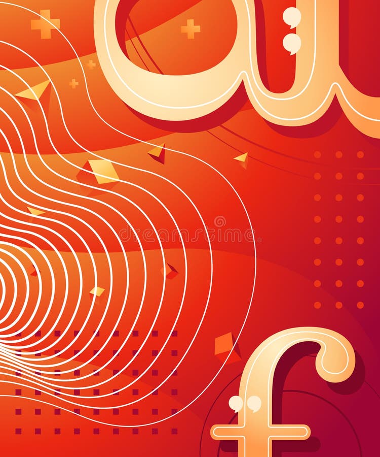 Modern Abstract Graphic Composition with Bright Color Stock Vector ...