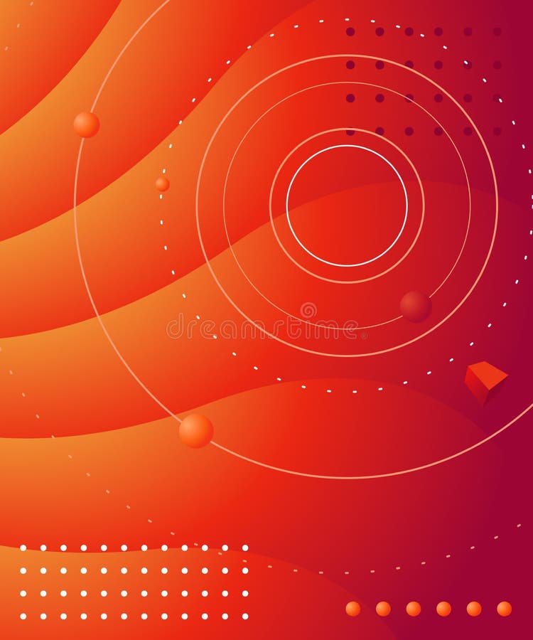 Modern Abstract Graphic Composition with Bright Color Stock Vector ...