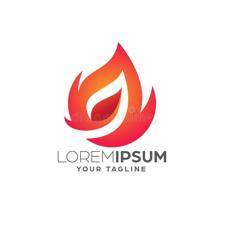 Gradient Abstract Fire Logo Design Template Stock Vector - Illustration ...
