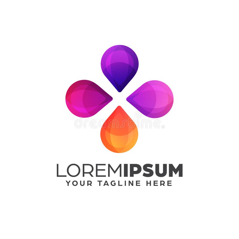 Gradient Abstract Point Logo Design Template Stock Vector ...