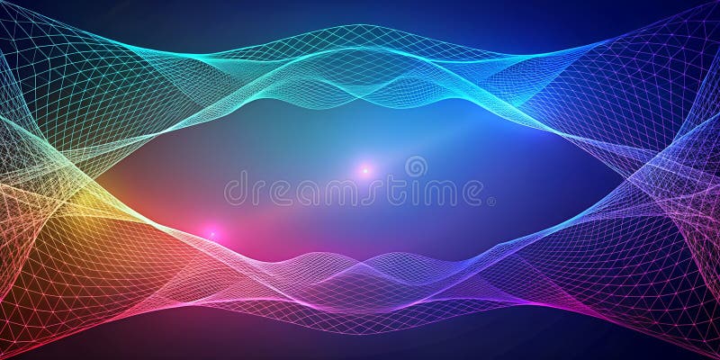 Gradient Abstract Style Wireframe Background AI-Created Content Stock ...