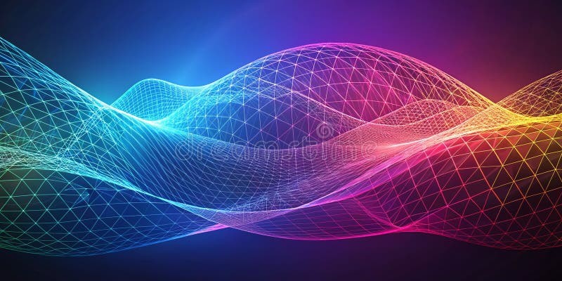 Gradient Abstract Style Wireframe Background Generative by AI Stock ...