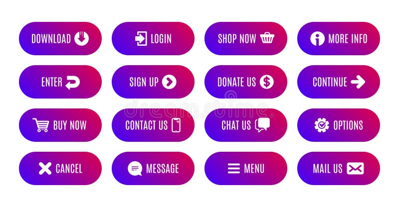 UI set of game navigation stock vector. Illustration of modern - 169089420