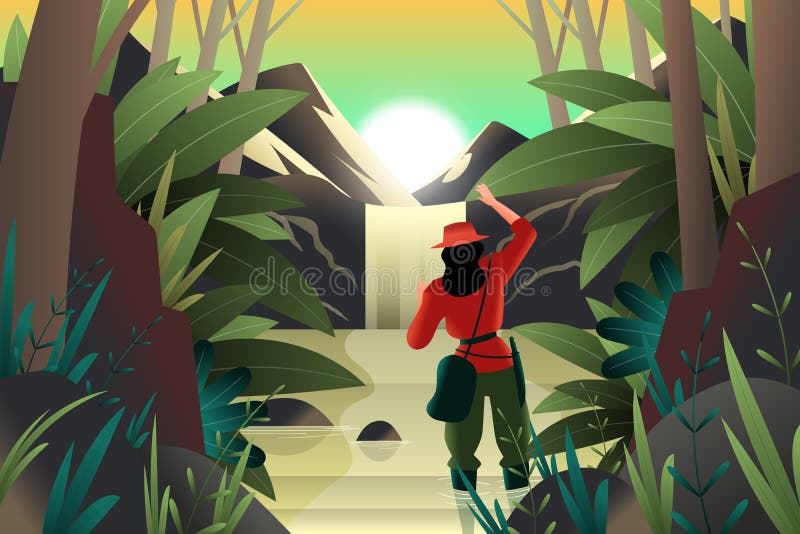 Gradient Adventure Background Vector Illustration. Stock Vector ...