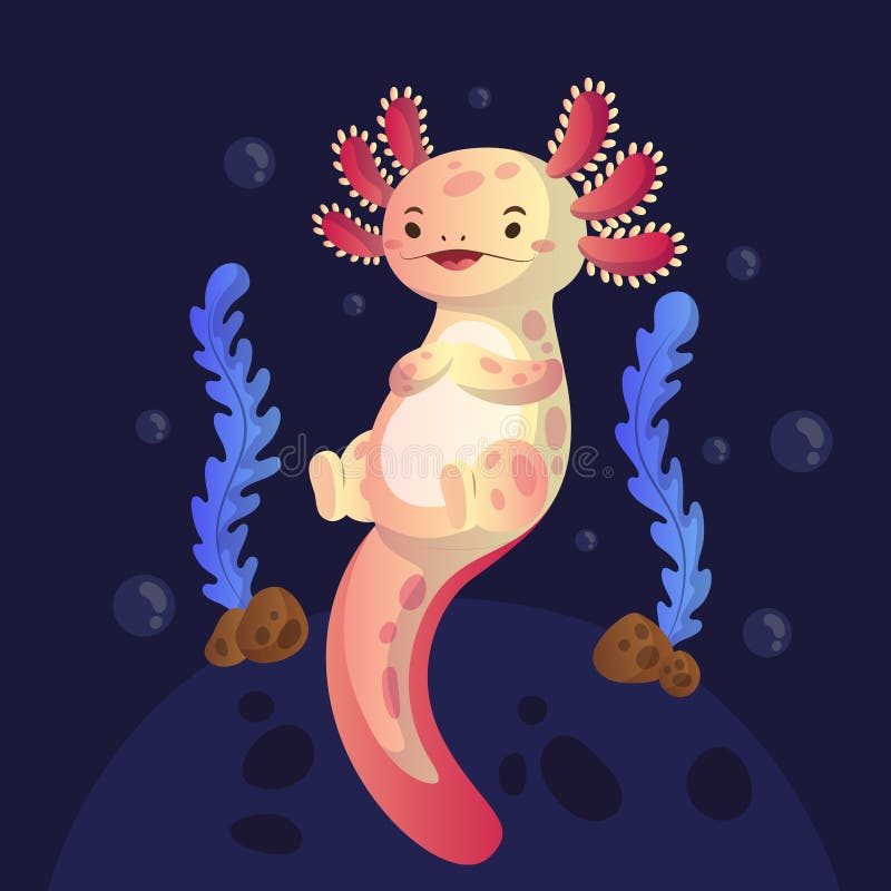 Gradient Ajolote Illustration Vector Illustration. Stock Vector ...