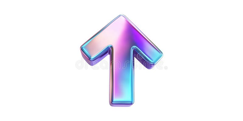 Gradient Arrow Graphic Pointing Upward Isolated on Transparent ...