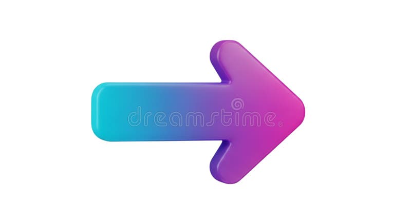 Arrow Direction: Gradient Color Arrow Pointing Right, Navigation Symbol ...