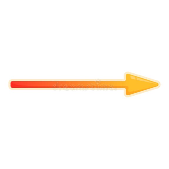 Gradient Arrow Pointing Right with Red To Yellow Gradient Stock Vector ...