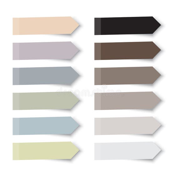 Gradient Arrows Set. Pastel Color Palette. Neutral Tone Design. Soft ...