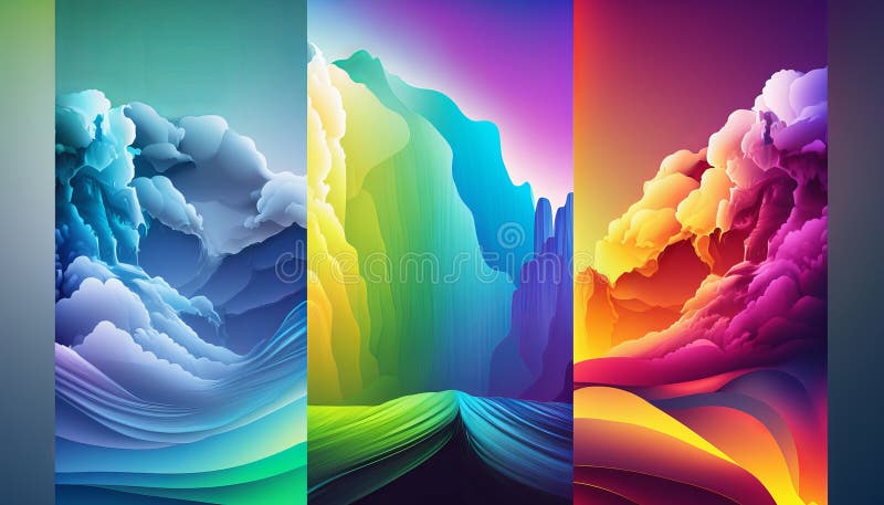 Gradient Backgraund Banner Mockup. UI UX Web Design Stock Illustration ...